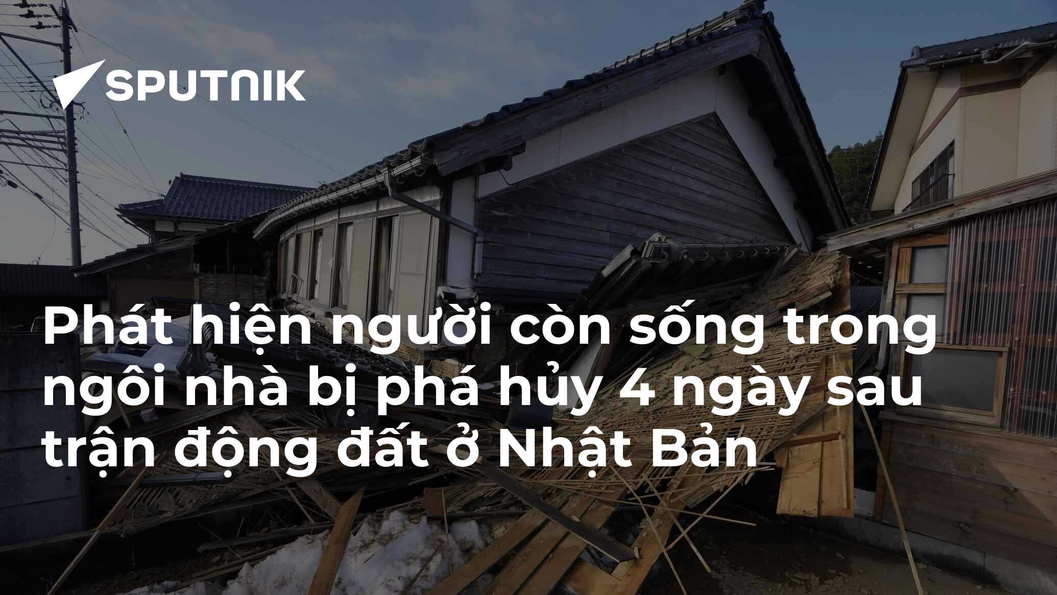 Phát hiện người còn sống trong ngôi nhà bị phá hủy 4 ngày sau trận động đất ở Nhật Bản - 07.01. ...