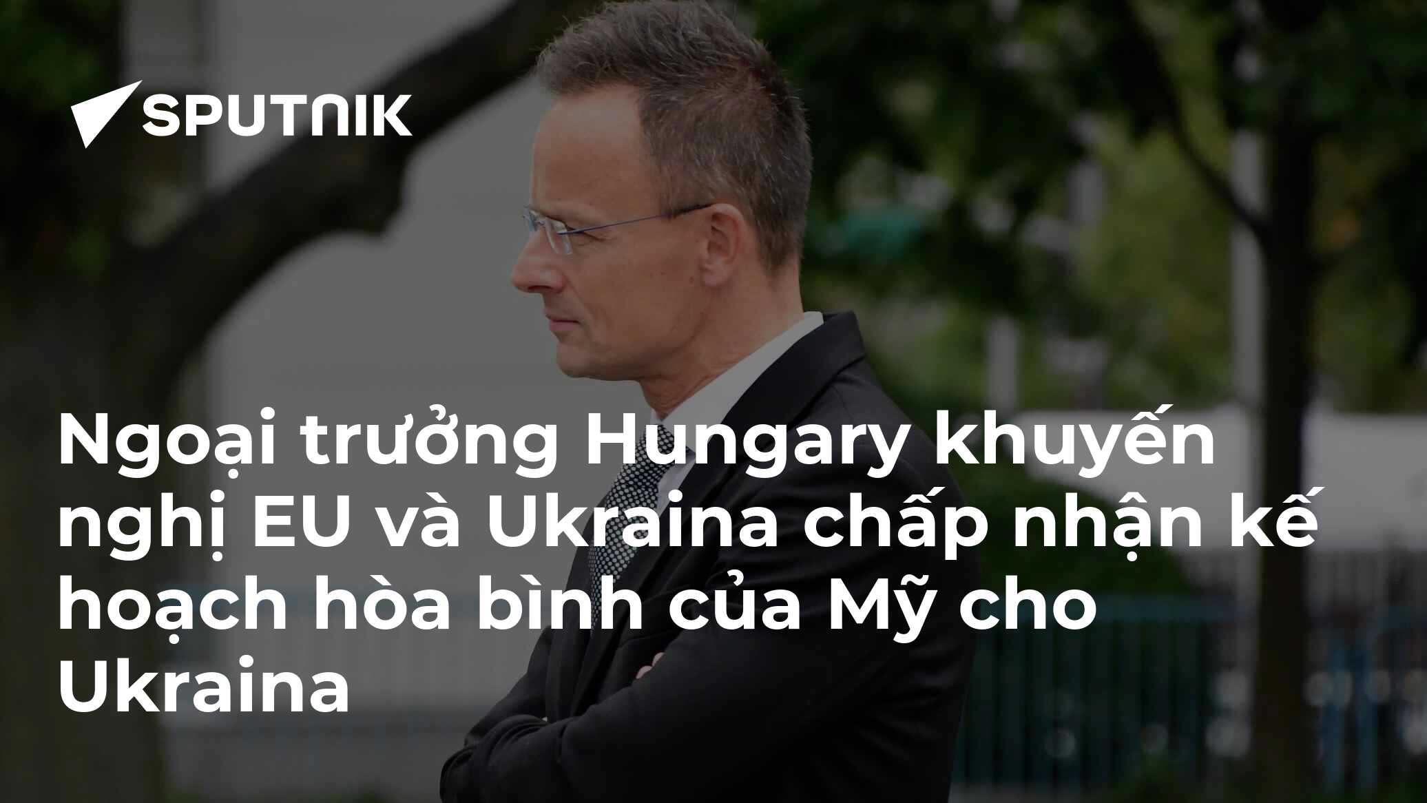 Ngoại trưởng Hungary khuyến nghị EU và Ukraina chấp nhận kế hoạch hòa ...
